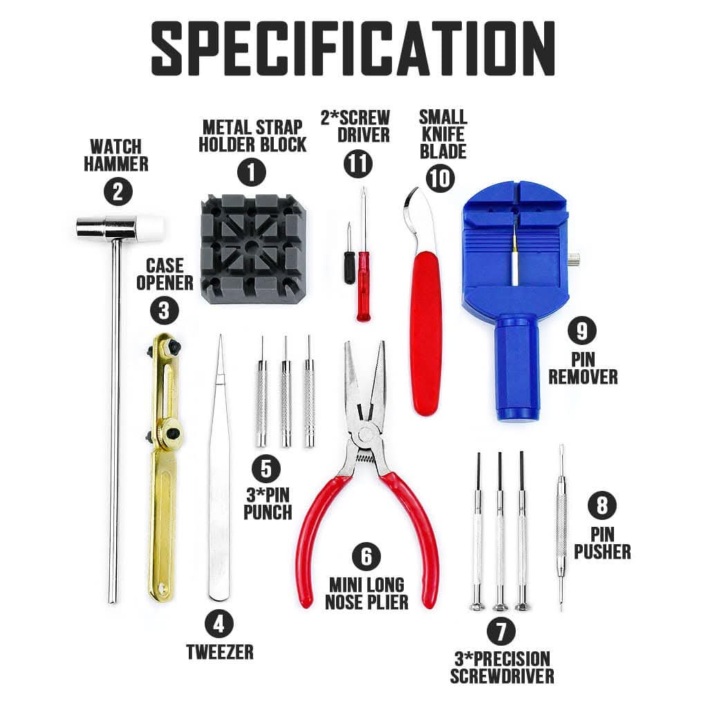 (Preorder)Watch Repair Tools Kit (16-in-1) – Professional & DIY Watch ...