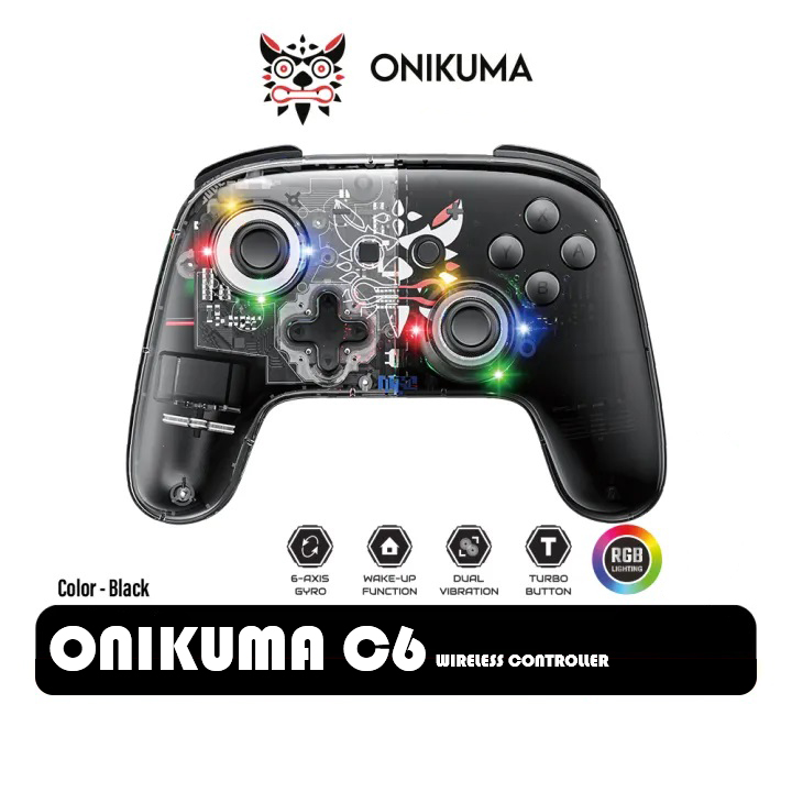 ONIKUMA C6 Wireless Controller Ergonomic Design Bluetooth Gamepad for ...