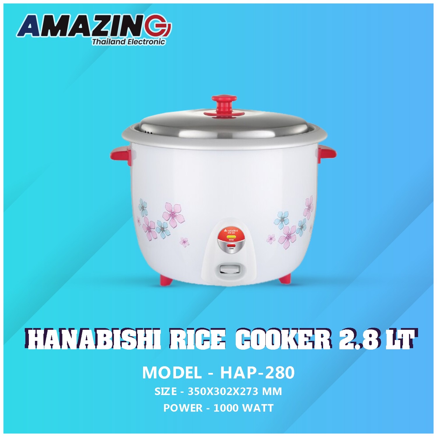 HANABASHI Rice Cooker 2.8L ( HAP-280 ) | Shop.com.mm