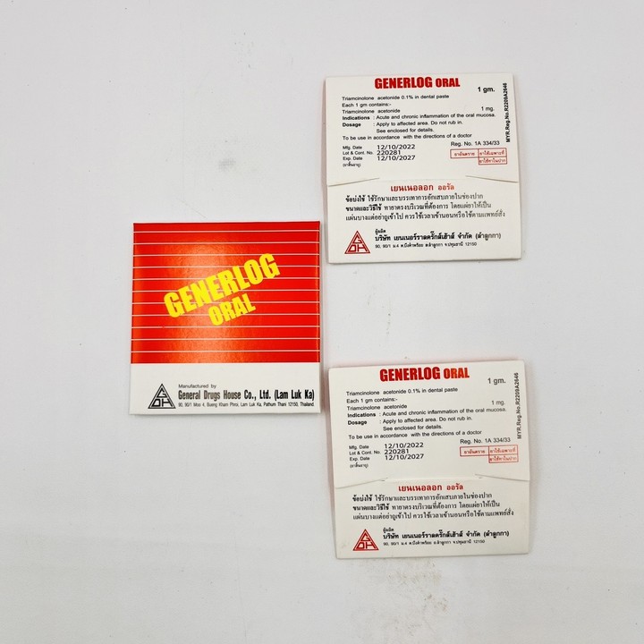 Generlog Oral gel (reducing the swelling, itching, and pain that can ...