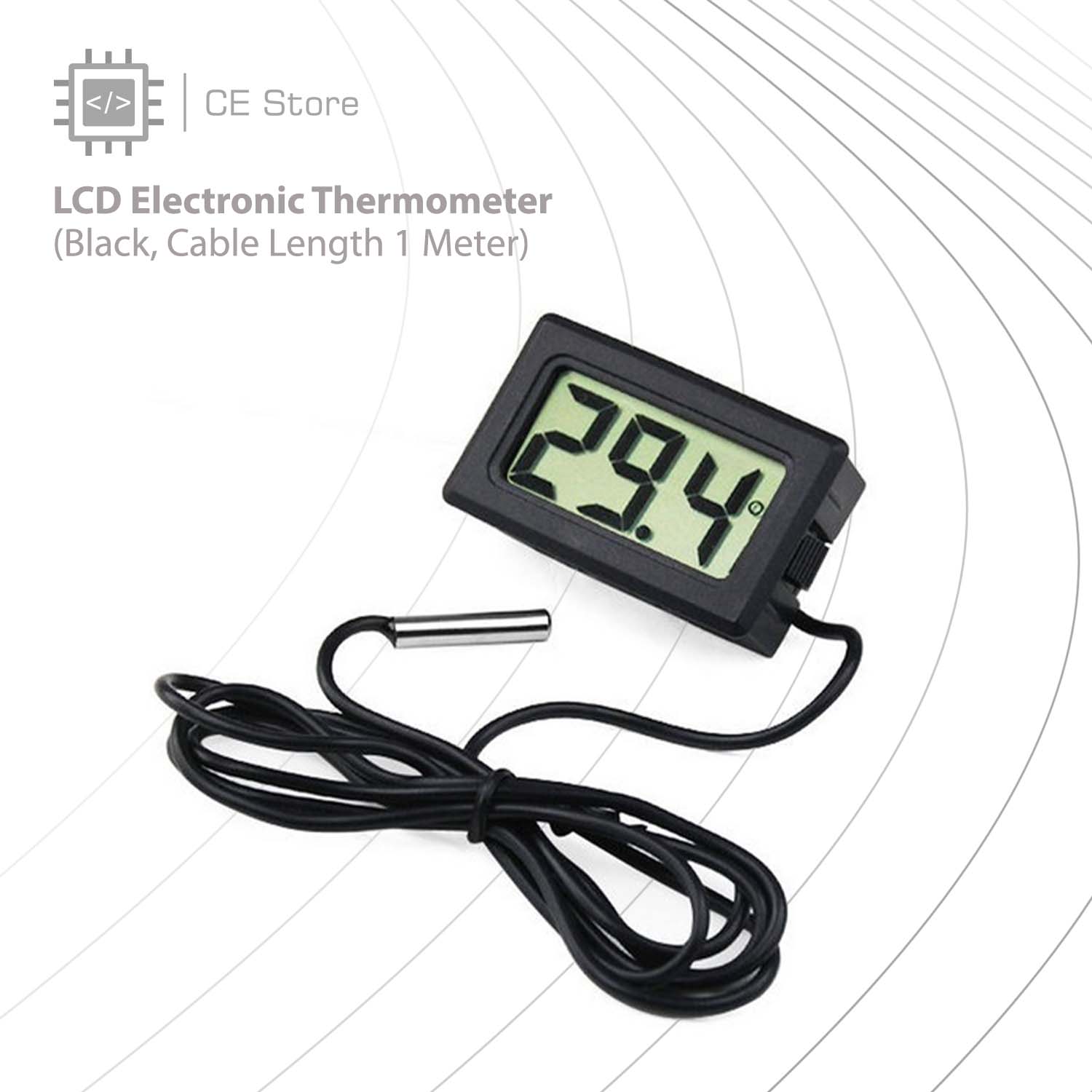 LCD Electronic Thermometer (Cable Length 1 Meter) - CE Store | Shop.com.mm