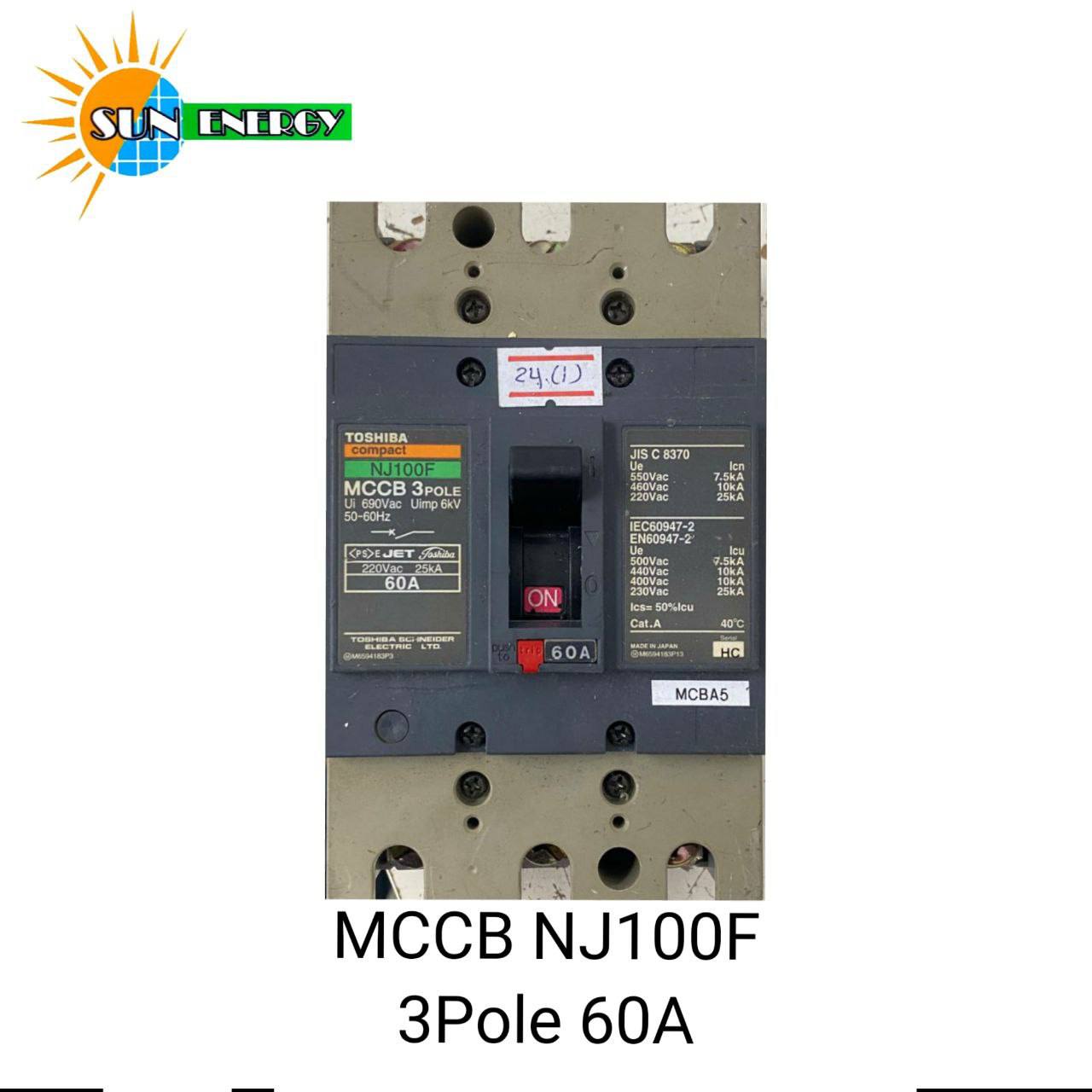 Toshiba Breaker MCCB 3P NJ100F 60A | Shop.com.mm