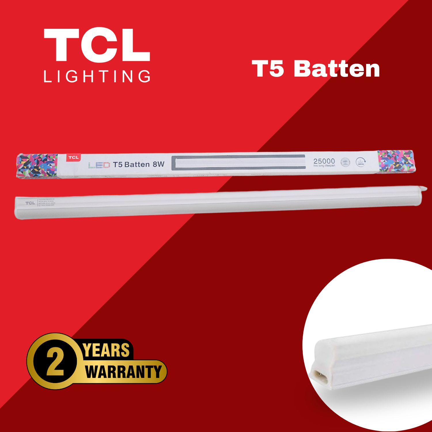 TCL-LED T5 Batten (2')9W | Shop.com.mm