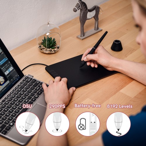 VEIKK VK640 6 x 4 inch Professional OSU Tablet Digital Drawing Writing ...