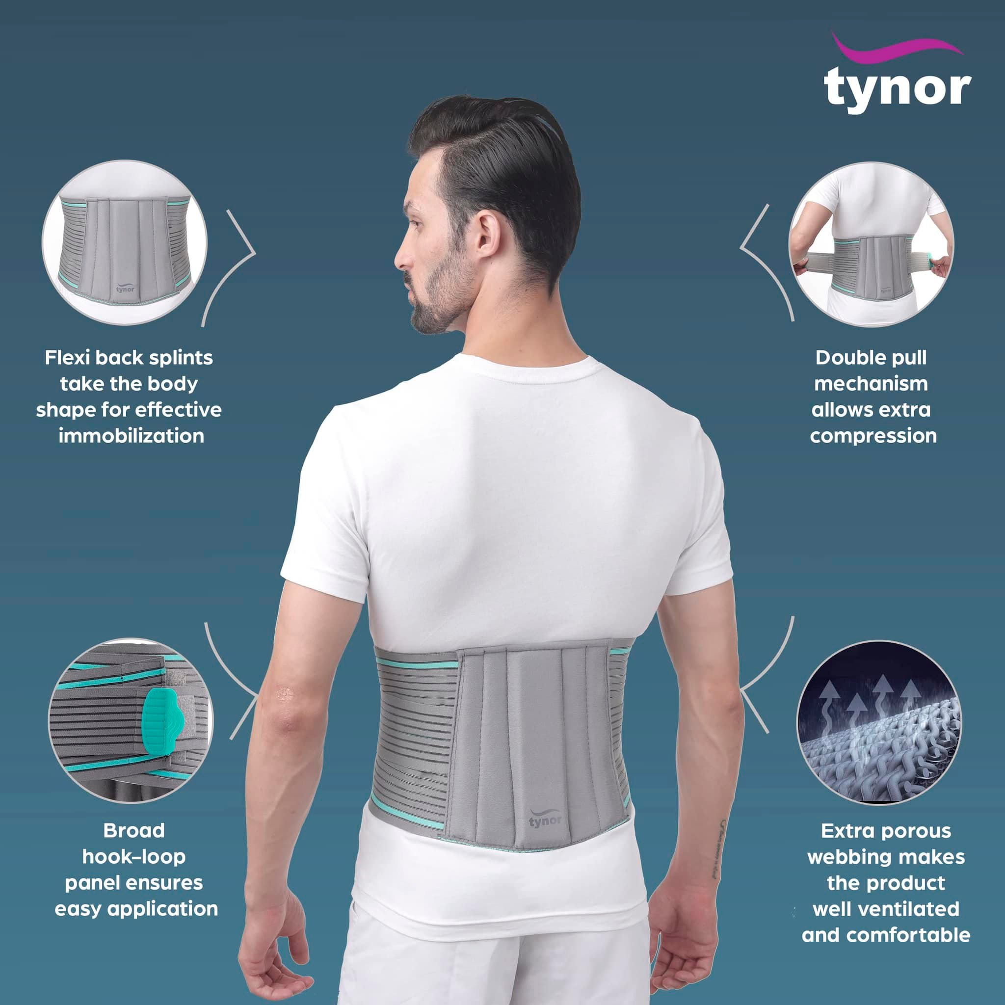 Back Pain Relief Belt Lumbo Sacral Belt Comfort For Routine Use Tynor ...
