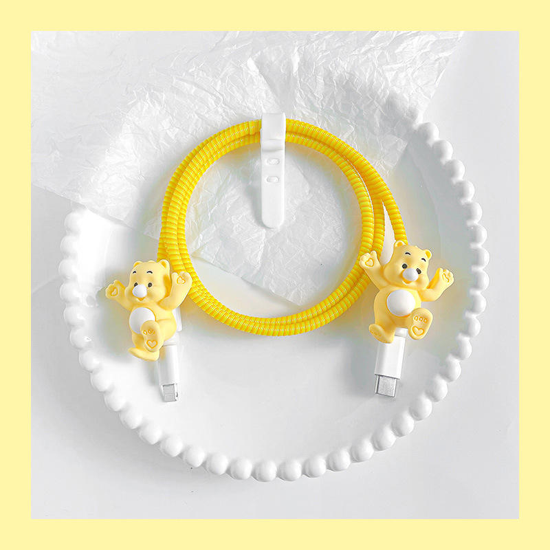 Beautiful Cartoon Cable Protector Set Data Cable Cover Set | Shop.com.mm