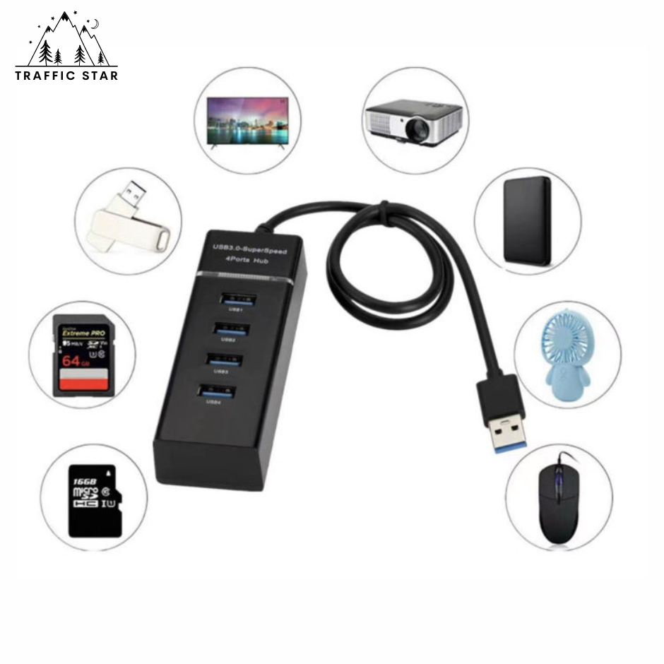 USB 3.0 x 4ports High Speed USB Hub 5gbps | Shop.com.mm