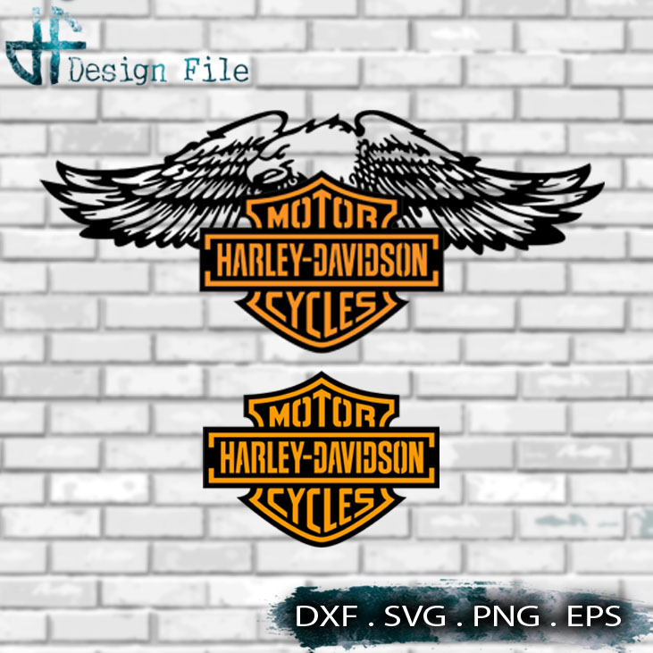 [ SVG, DXF, EPS, PNG ] A Vectors of Harley Davidson Motor Bike Detail ...