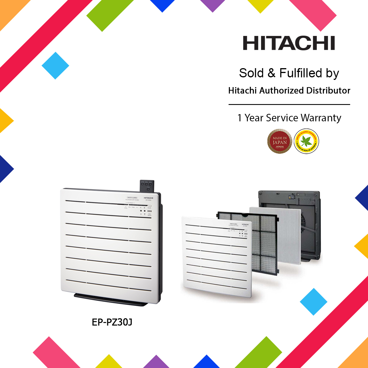 Hitachi Air Purifier EP-PZ30J | Shop.com.mm